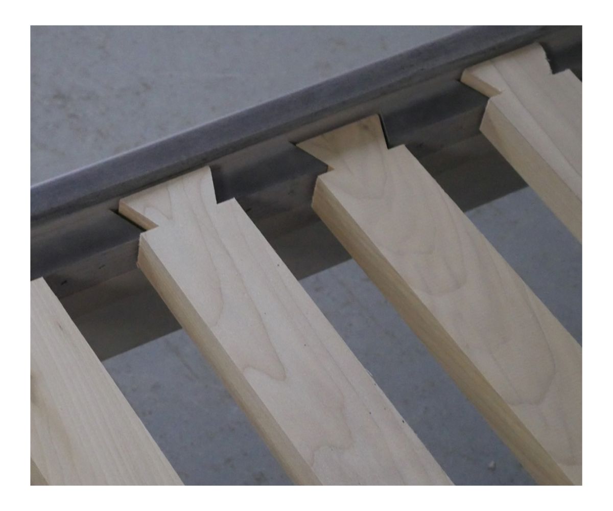 Detail of our 16 slat Platform System - Amish Gallery of Manitoba